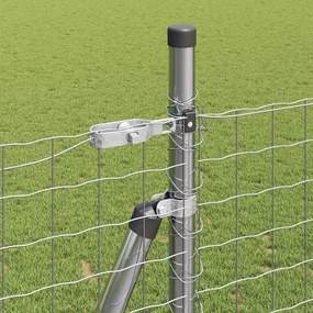 Plotový sloupek s betonovým základem 52 ks Stříbrná 3350270