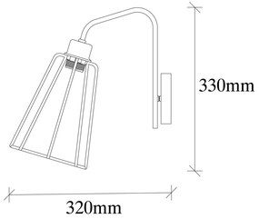 Nástěnná lampa Ve II černá