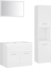 Set koupelnového nábytku bílý kompozitní dřevo 3071135