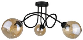 Keter Lighting Přisazený lustr VENUS BLACK 3xE27/60W/230V KE0041