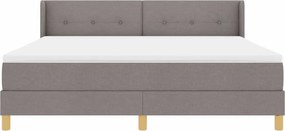 Postel s boxspringem s čelo Taupe 200 x 180 cm textil 3341311