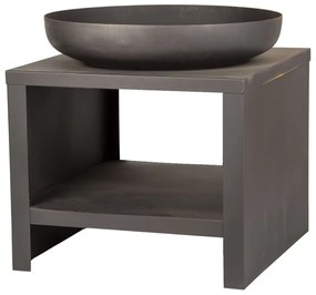 Esschert Design Ohniště s úložným prostorem na dřevo 62 cm černé, Esschert Design 444908