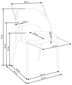 Jídelní židle Alanna, žlutá