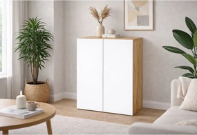 Komoda 2D 80 cm dub apalačský / nymphaea alba Space