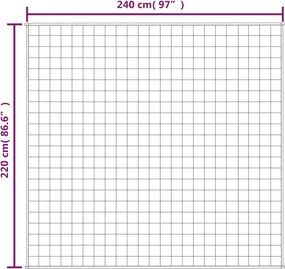 Zátěžová deka světle krémová 220 x 240 cm 11 kg textil 3154826