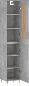 Skříň highboard betonově šedá 34,5x34x180 cm kompozitní dřevo 3200117