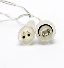 LED vánoční svíticí hvězdy do okna, 100 × 200 cm, teple bílá, 50 diod, čirý kabel, IP20 do interiéru, prodlužovací