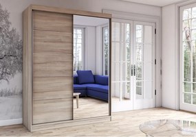 IDZ Šatní skříň Vista (150 cm) Barva dřeva: Černá + Bílá