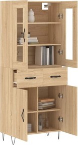 Skříň highboard dub sonoma 69,5 x 34 x 180 cm kompozitní dřevo 3198564