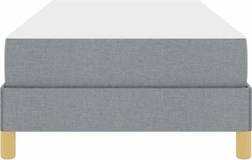Postel s boxspringem s matrací Světle šedá 90 x 200 cm textil 3398535