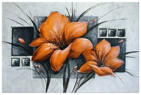 Gario Ručně malovaný obraz Nádherné oranžové Vlčí máky Rozměry: 70 x 100 cm