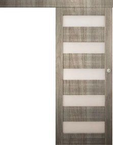 posuvné interiérové dveře na stěnu vasco doors SANTIAGO model 7 Průchozí rozměr: 70 x 197 cm, Orientace dveří: Levé dveře, Dekor: Ořech columbia