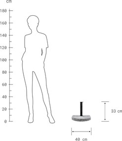Butlers THE ROCK Stojan na slunečník půlkruh 15 kg