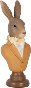 Dekorace busta králík ve žlutém obleku Rabbi bust - 7*5*19 cm