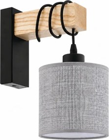BRILAGI - Nástěnné svítidlo NUBILA 1xE27/60W/230V hnědá/černá/šedá