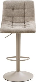 Světle šedé čalouněné barové židle v sadě 2 ks s nastavitelnou výškou/otočné (výška sedáku 63 cm) Middelfart – House Nordic