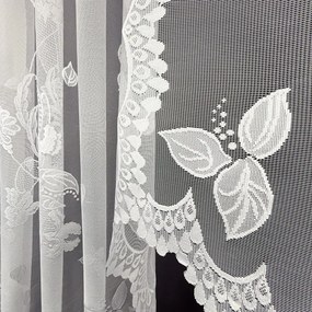 Hotová žakarová oblouková záclona bílá 7735