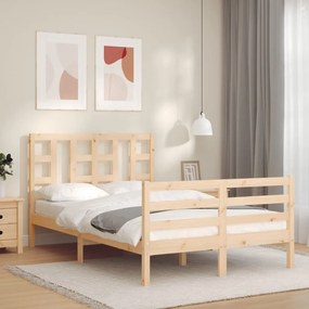 Rám postele s čelem 120 x 200 cm masivní dřevo,  3193916