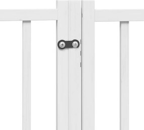 Zábrana pro psy s dvířky skládací 8 panelů bílá 640 cm topol 3155734