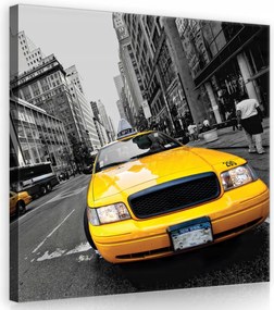 Obraz 80x80 New York Žlutá taxi v městském minimalismu pro dům