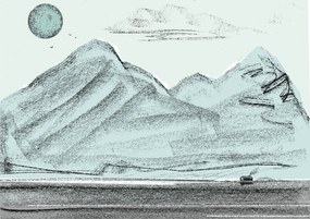 Přemysl Černý | Severní země Rám: Černý, Velikost: 40 x 60 cm