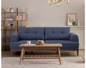 Hanah Home Třímístná pohovka BALERA s křeslem tmavě modrá 223 cm