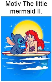 Diamantové malování - Filmové a pohádkové postavy II. (kulaté diamanty) Motiv: The little mermaid II., Rozměr: 30x40 cm