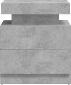 Noční stolek betonově šedý 45 x 35 x 52 cm kompozitní dřevo 326853