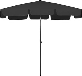 Plážový slunečník černý 200 x 125 cm 314733
