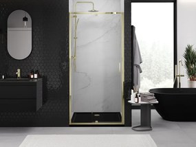 Mexen Exo, výklopné sprchové dveře 90 cm, čiré sklo, zlatá, 819-090-000-50-00