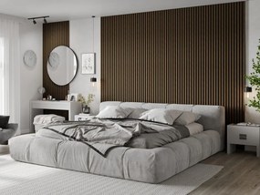 Mexen Lam-F, akustické stěnové lamely 275 × 30 cm, plstěný podklad 8 mm, technická dýha, ořech přírodní, S105-275307-3015-016