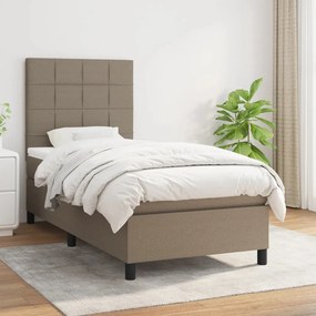 Box spring postel s matrací taupe 90x200 cm textil 3141749