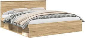Rám postele s čelo Sonoma 200 x 200 cm Kompozitní dřevo 3407834