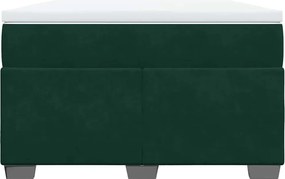 Box spring postel s matrací tmavě zelená 120 x 200 cm samet 3285278