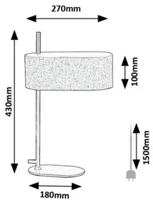 Rabalux 74241 - Stolní lampa NARMIN 1xE14/40W/230V