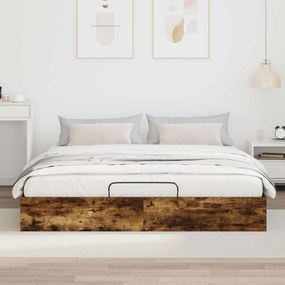 Ottoman postel Uzený Dub 203 x 180 x 25 cm Dřevěný materiál 3409209