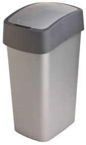 Odpadkový koš s houpacím víkem - CURVER FLIPBIN, 45 l Barva: šedá