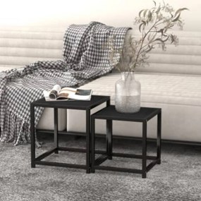 Čajové stolky 2 ks MDF černé 331658