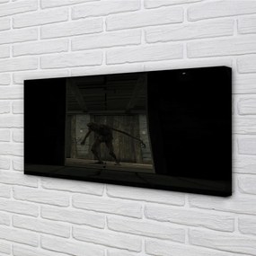 Obrazy na plátně Zombie tmavá budova 125x50 cm