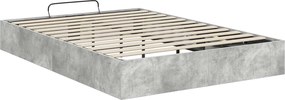 Ottoman postel Betonově Šedá 140 x 200 cm Dřevěný materiál 3409272