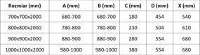 Mexen Exo, 2-křídlý ​​sprchový kout 100 x 100 cm, 6mm čiré sklo, chromový profil, 8110-100-100-01-00