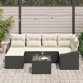 Set pohovek 7 ks Černá polyratan 3346797