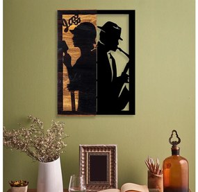 Asir Nástěnná dekorace 32x50 cm jazz dřevo/kov 899SKL2211