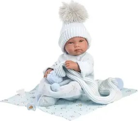 Llorens 84337 NEW BORN CHLAPEČEK - realistická panenka miminko s celov