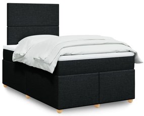 Box spring postel s matrací černá 120x200 cm textil 3293542