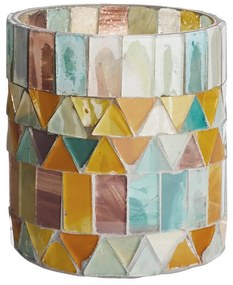 Butlers IKAT Svícen na čajovou svíčku mozaika 7 cm - mix barev