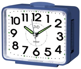 JVD Modrý netikající tichý budík JVD SRP1101.1