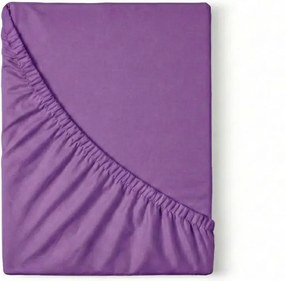Kvalitex Bavlněné prostěradlo napínací fialové 90x200cm