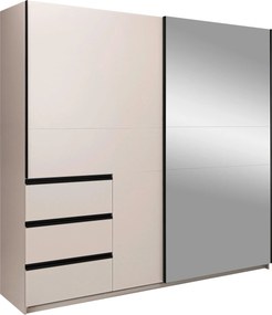 XXXLutz ŠATNÍ SKŘÍŇ S POSUVNÝMI DVEŘM, kašmírová, 215/210/61,5 cm P & B - Šatní skříně - 000885001009