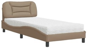 Postel s matrací Hvar cappuccino 80 x 200 cm umělá kůže 3208686